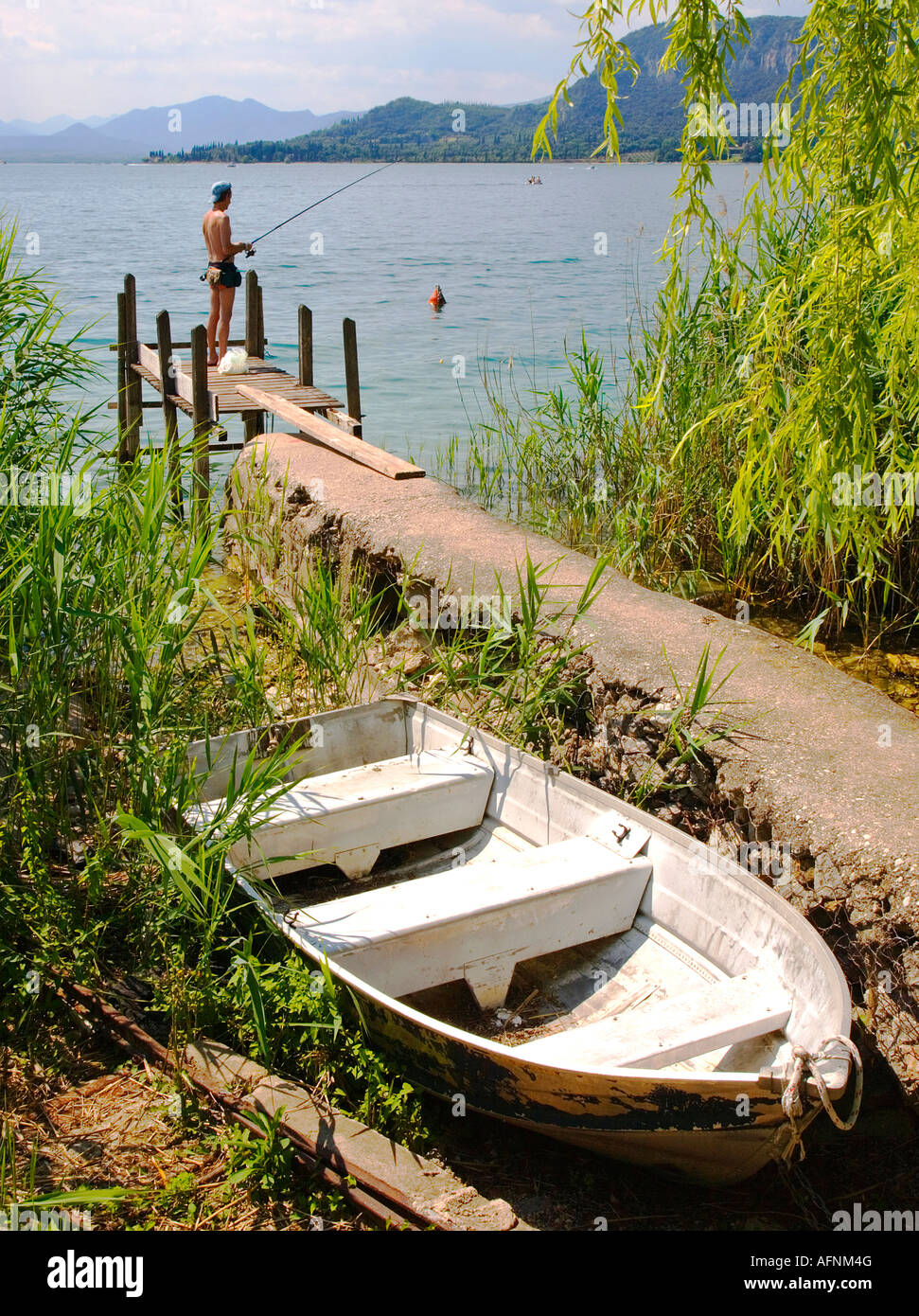 Fishing Lake Garda Stock Photo - Alamy