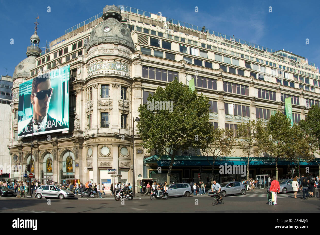 au printems department store on the boulevard haussmann paris Stock ...