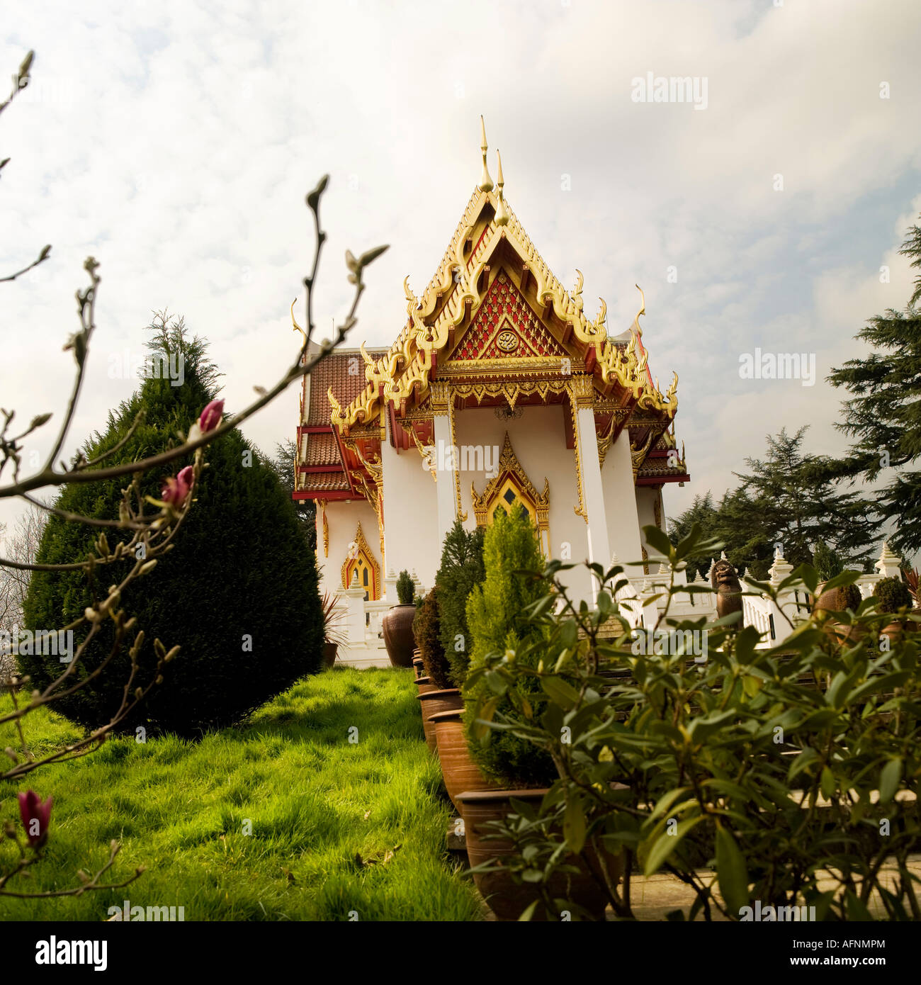 Wat Buddhapadipa Thai Buddhist temple in Wimbledon London Stock Photo ...