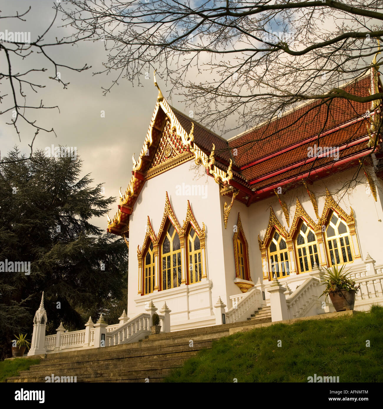 Wat Buddhapadipa Thai Buddhist temple in Wimbledon London Stock Photo ...