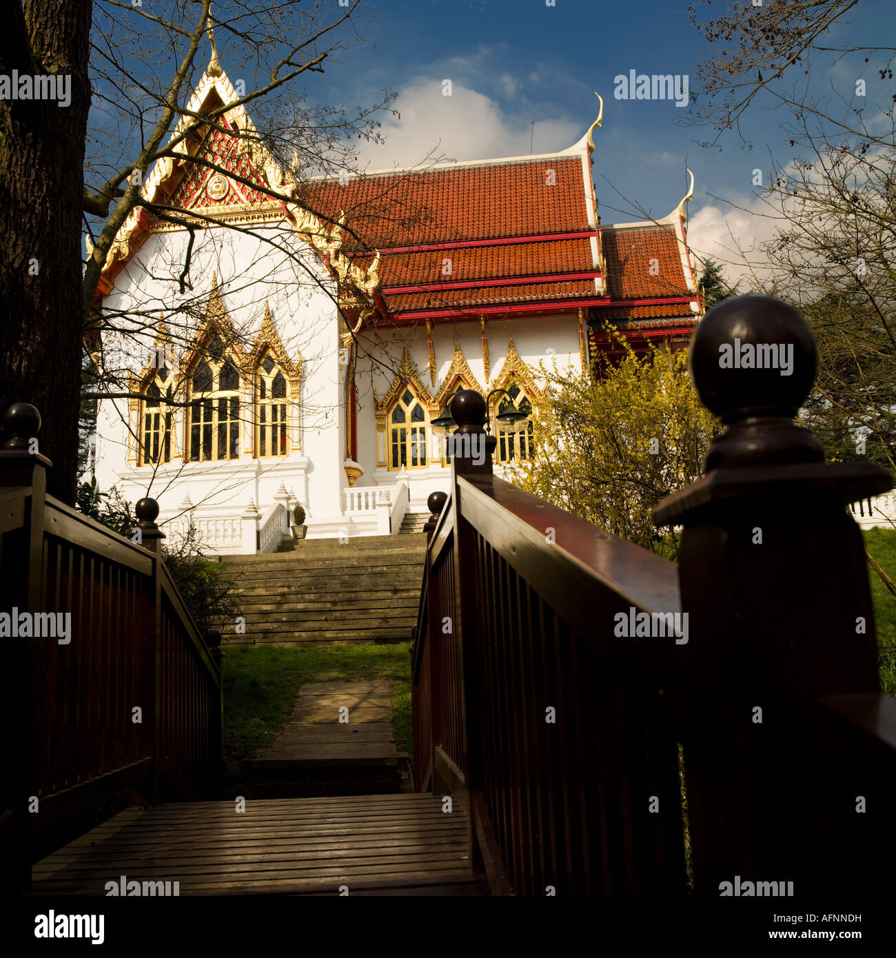 Wat Buddhapadipa Thai Buddhist temple in Wimbledon London Stock Photo ...