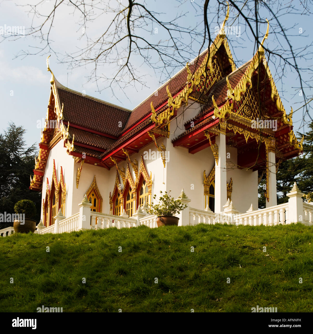 Wat Buddhapadipa Thai Buddhist temple in Wimbledon London Stock Photo ...