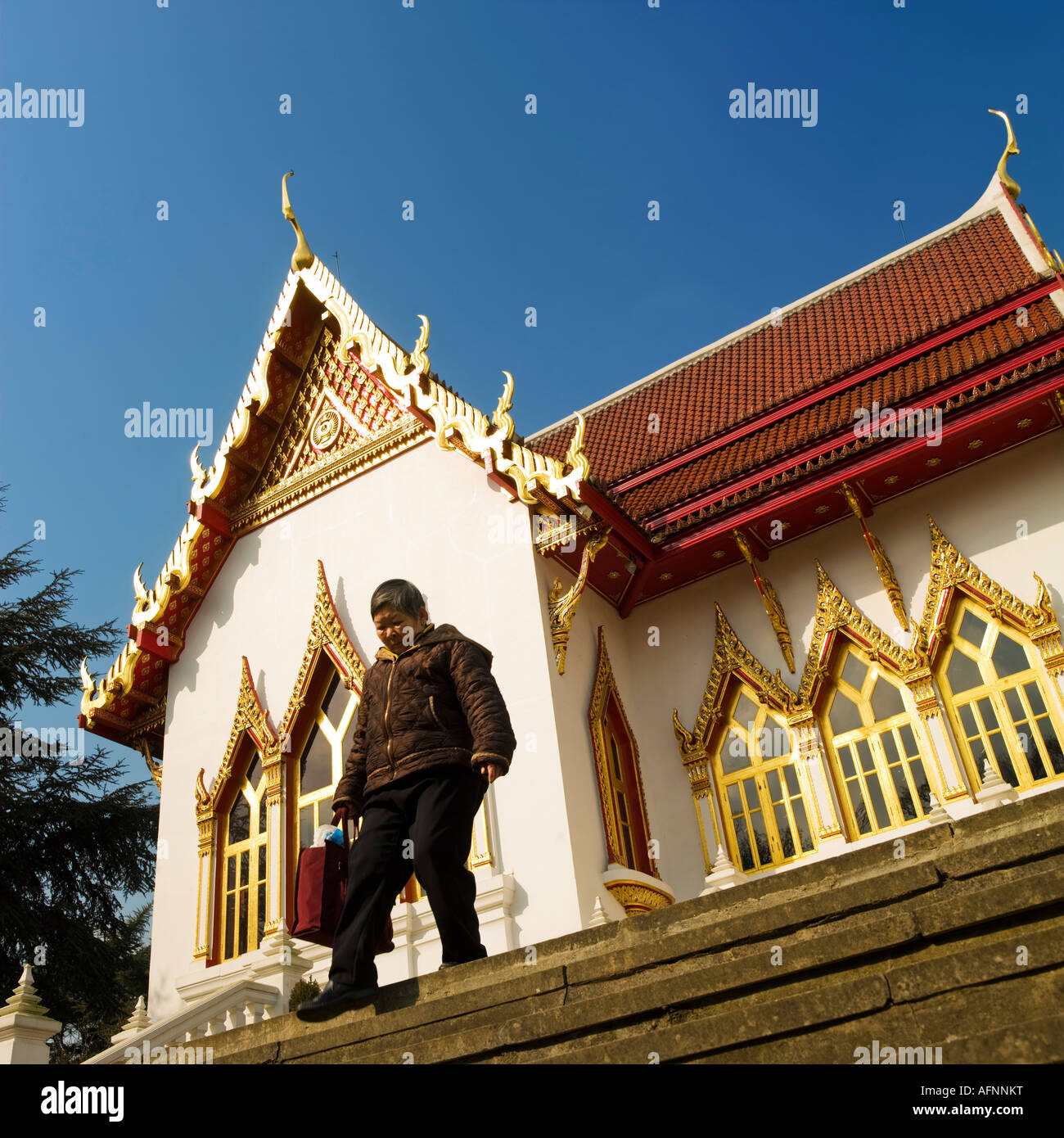 Wat Buddhapadipa Thai Buddhist temple in Wimbledon London Stock Photo ...