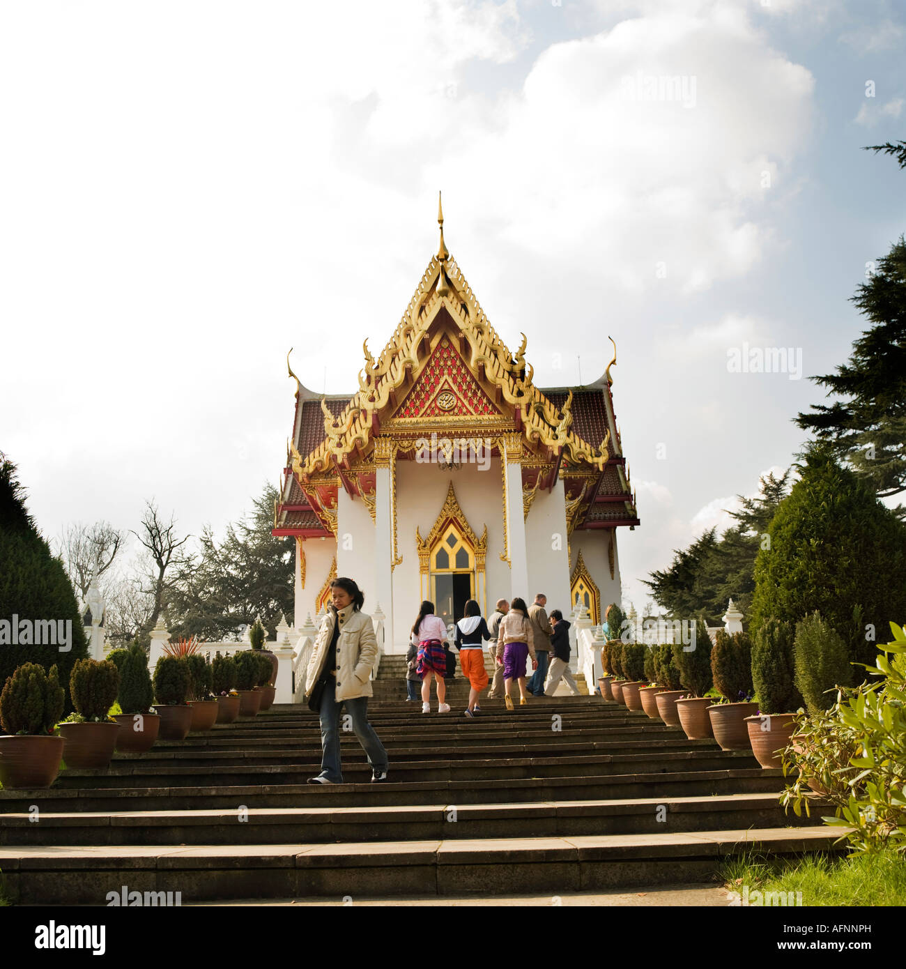 Wat Buddhapadipa Thai Buddhist temple in Wimbledon London Stock Photo ...