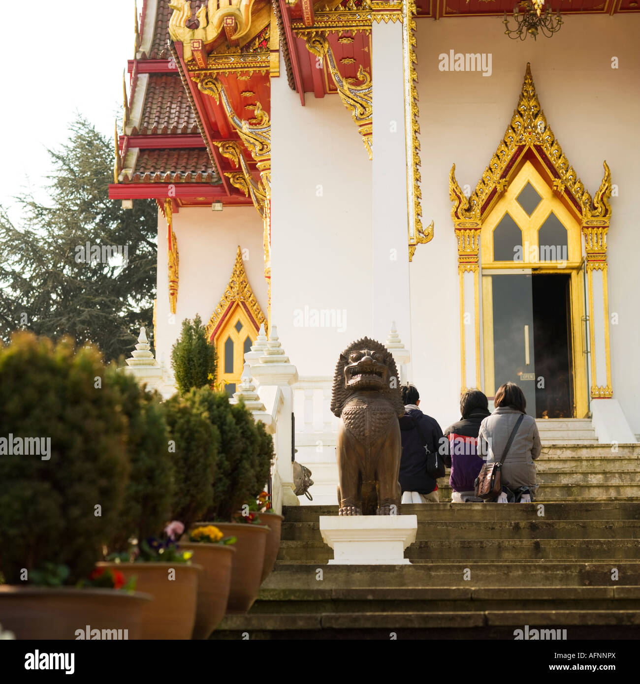 Wat Buddhapadipa Thai Buddhist temple in Wimbledon London Stock Photo ...