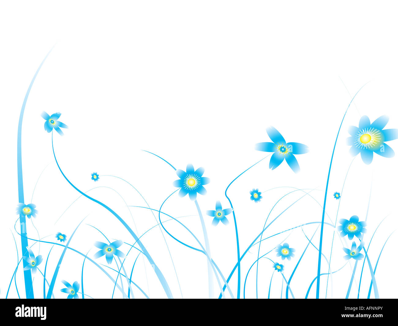 Floral background design with subtle blue colours and blank space to ...