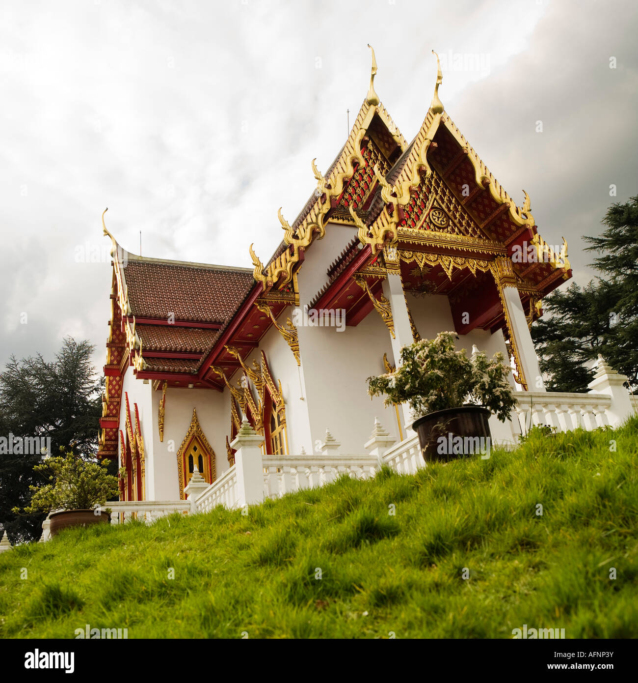 Wat Buddhapadipa Thai Buddhist temple in Wimbledon London Stock Photo ...