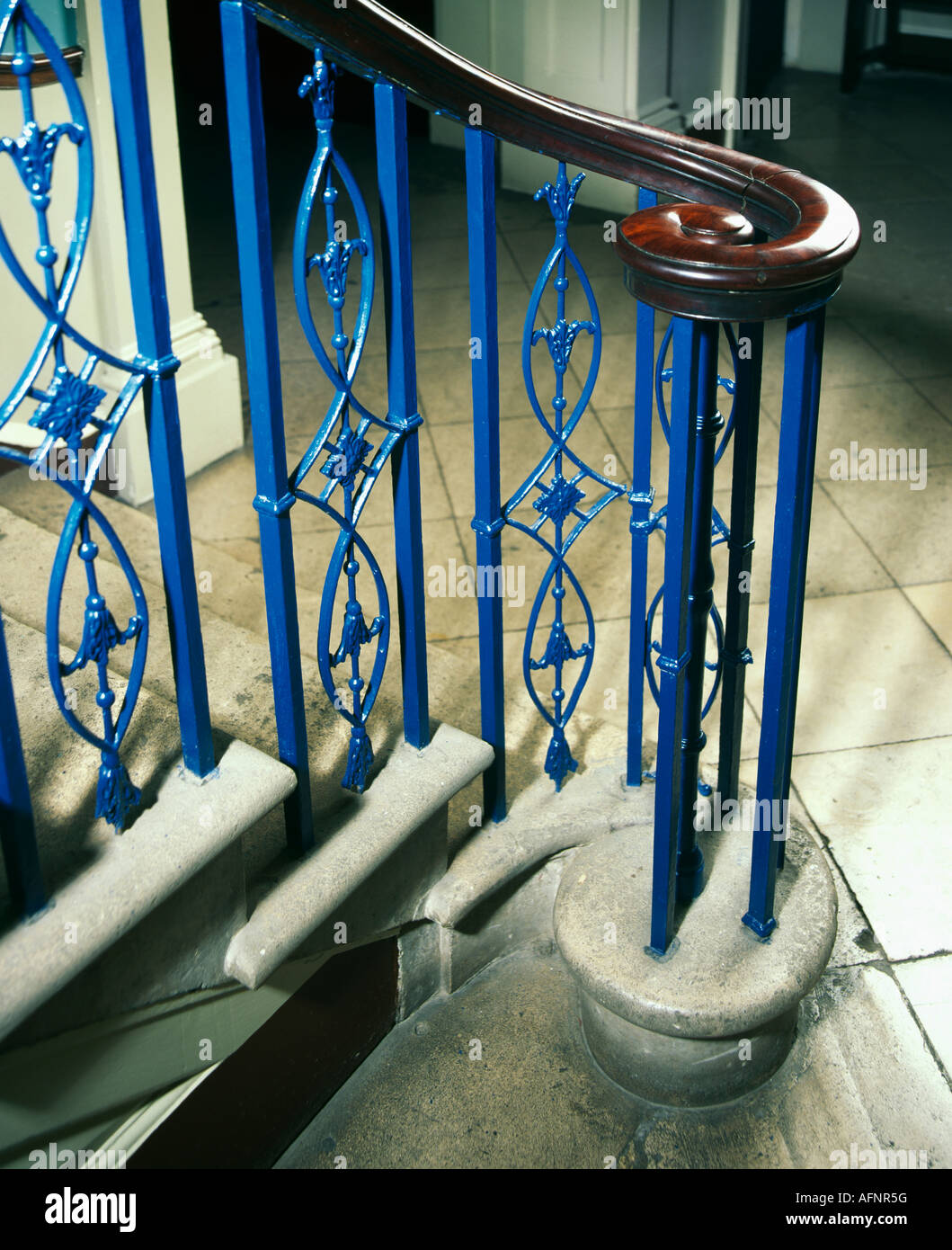 Blue bannisters hi-res stock photography and images - Alamy