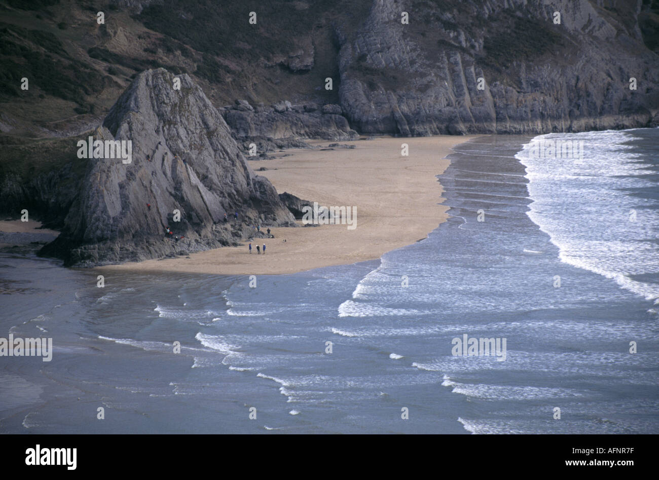 Three Cliff Bay Gower People High Resolution Stock Photography and ...