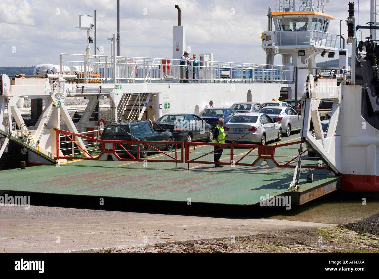 Car Ferry docking at Tarbert Harbour, county Limerick, Ireland Stock ...
