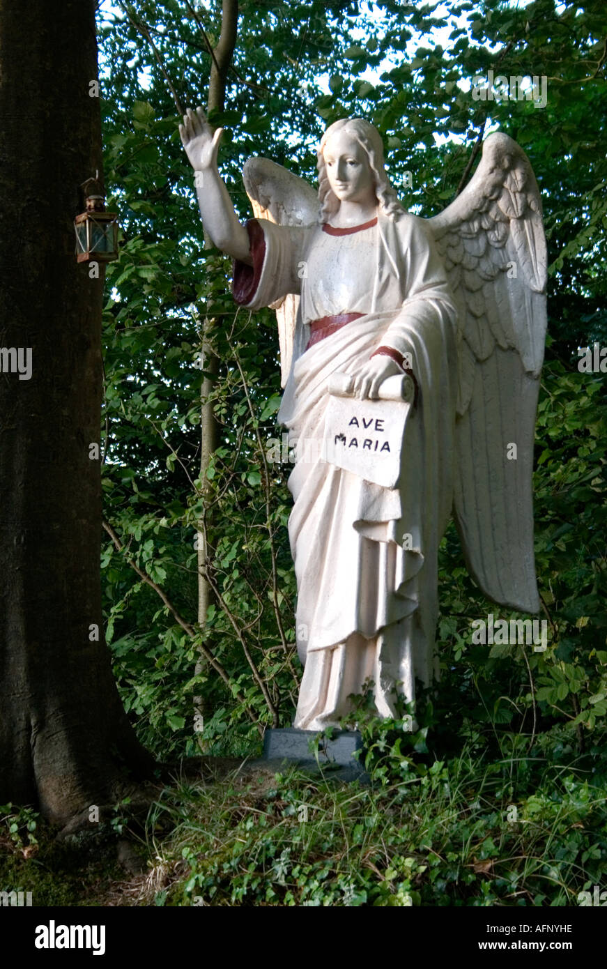 Cave grotto with religious symbols and altar, Limerick, Ireland Stock ...