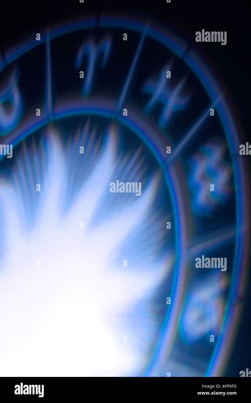 Blue Astrology signs of the zodiac Stock Photo - Alamy