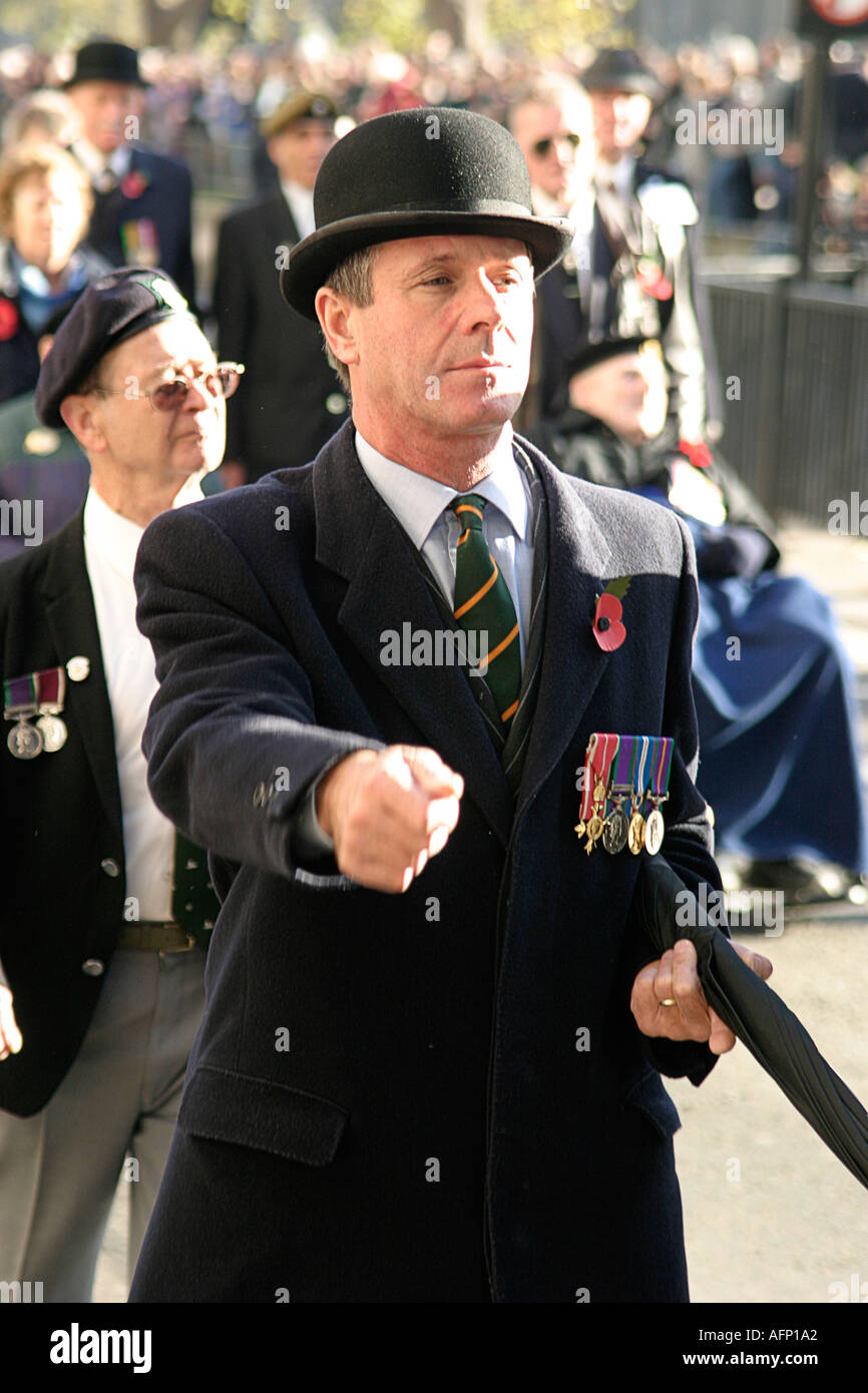 Soldiers marching past the Cenotaph in London on Remembrance Day Stock ...