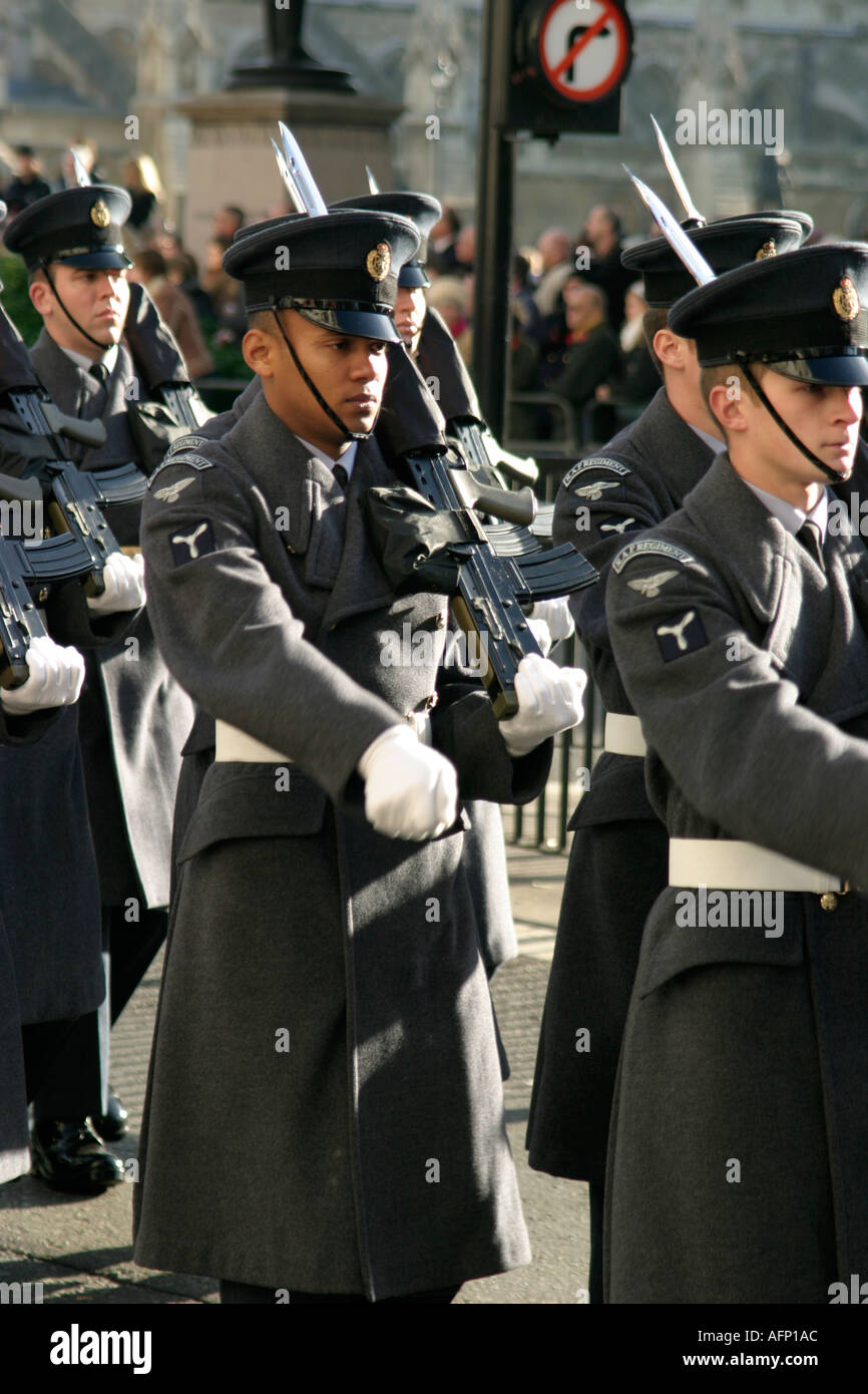 soldiers marching past the Cenotaph in London on Remembrance Day Stock ...