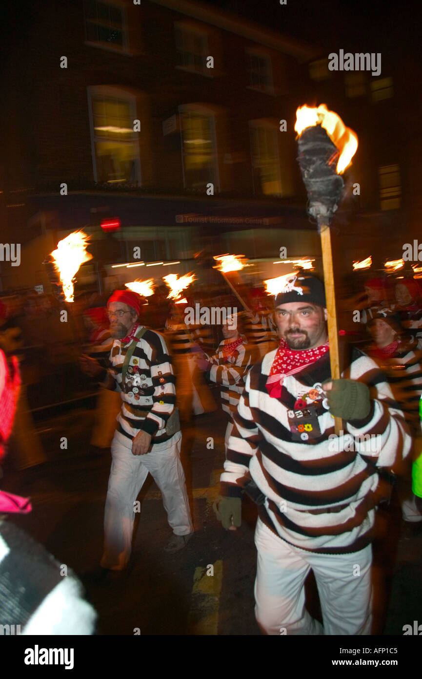 Cliffe Bonfire Society members dressed as smugglers parading during ...