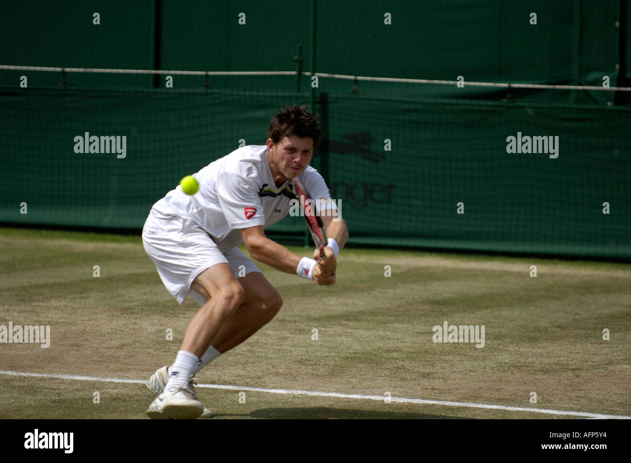 Joshua Goodall 's two-handed backhand Stock Photo - Alamy
