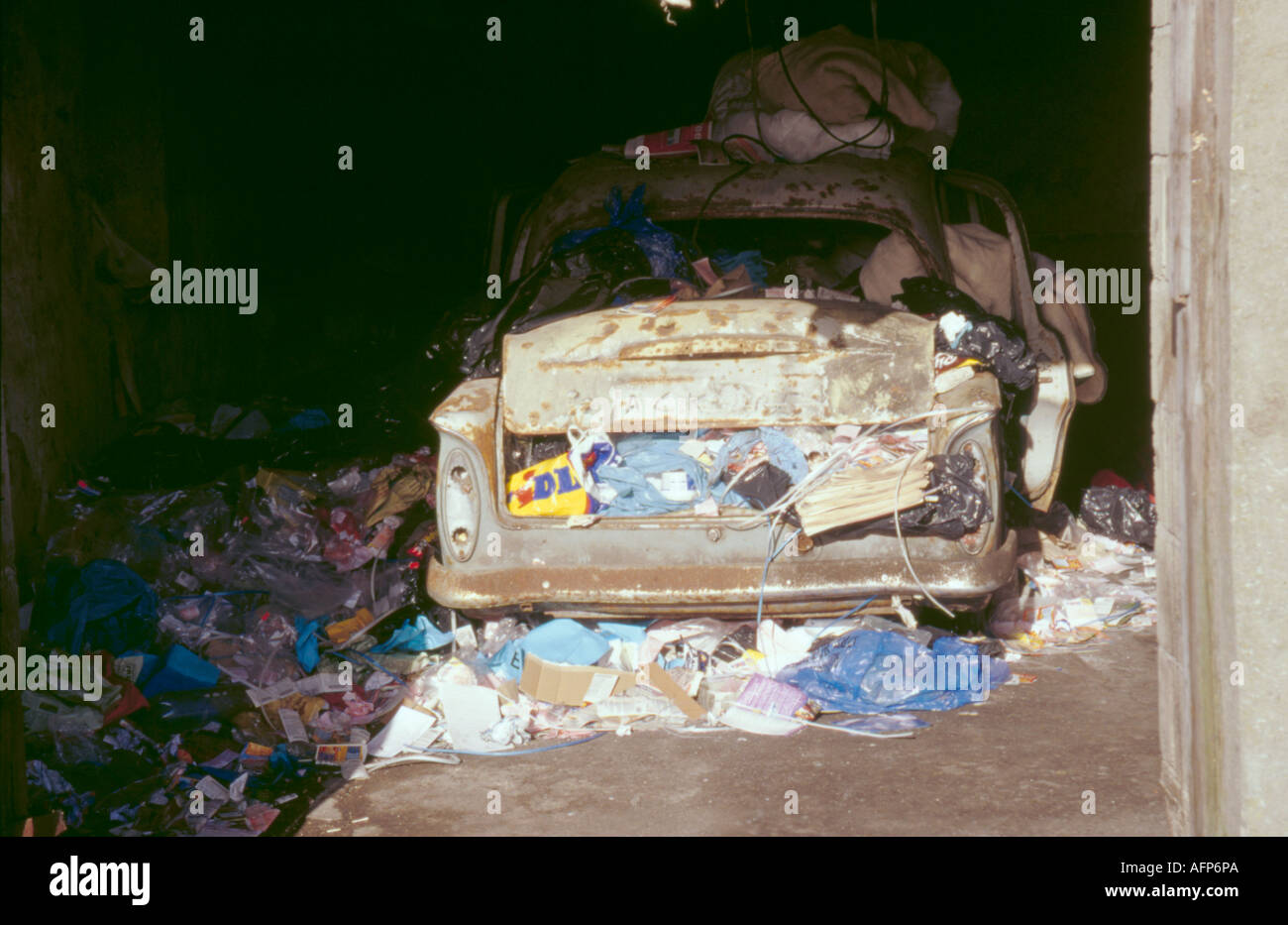 The home of a homeless person before clearing and demolition, Holyhead ...