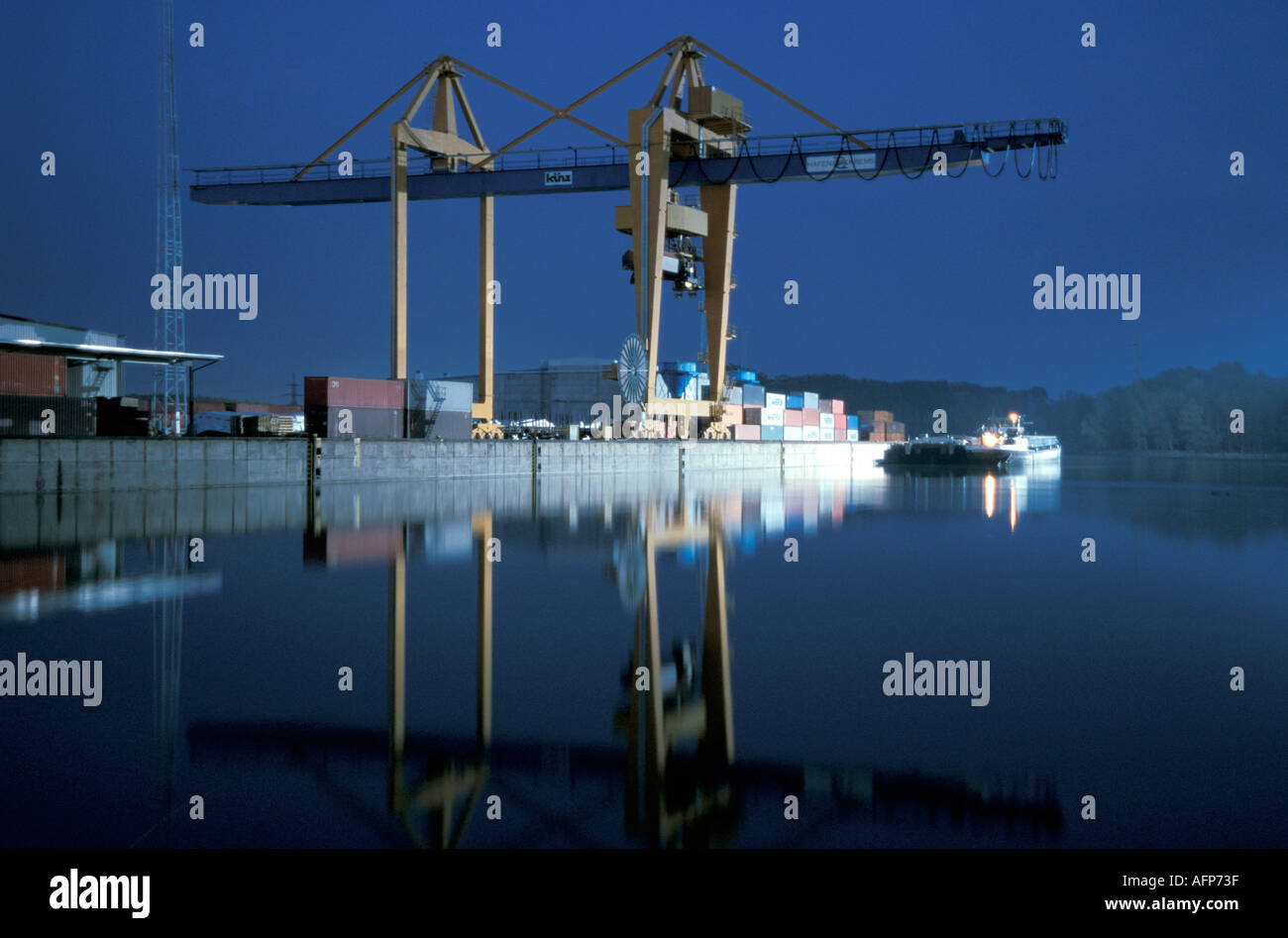 harbour at night Stock Photo - Alamy
