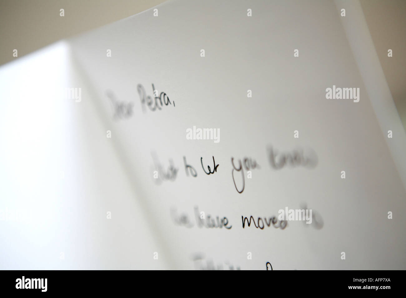Moving home card Stock Photo - Alamy