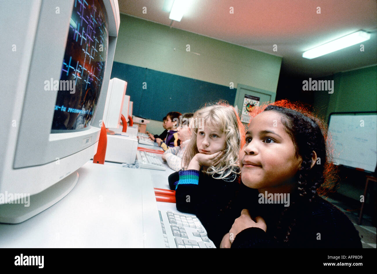 Children classroom computers share hi-res stock photography and images ...