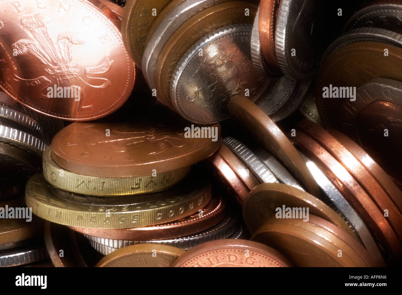 Assorted British coins Stock Photo - Alamy