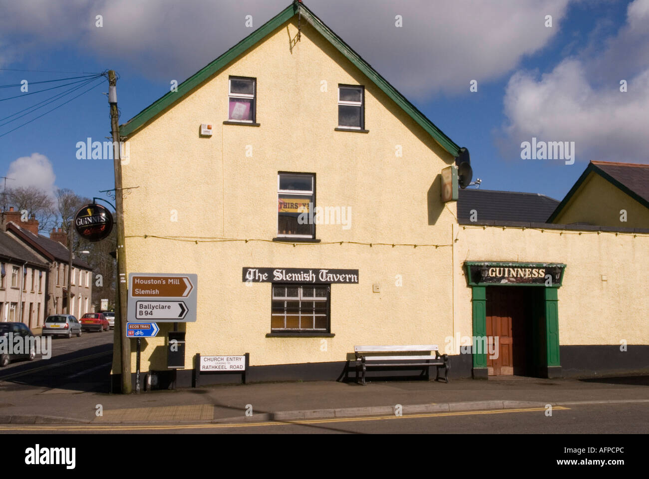 The Slemish Tavern pub in Broughshane near Ballymena horizontal Stock ...