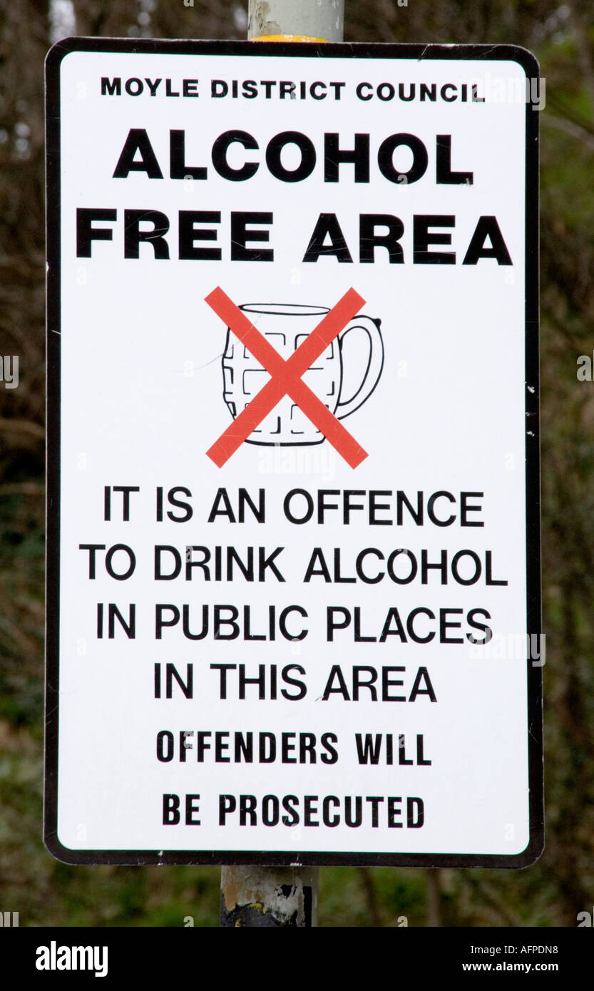 Alcohol free zone sign in hi-res stock photography and images - Alamy