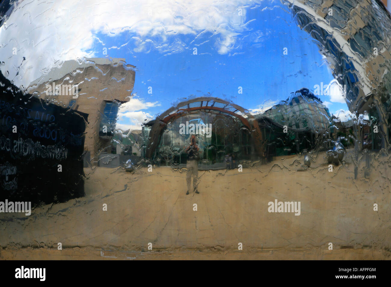 sheffield steel sphere sheffield reflections buildings city south ...