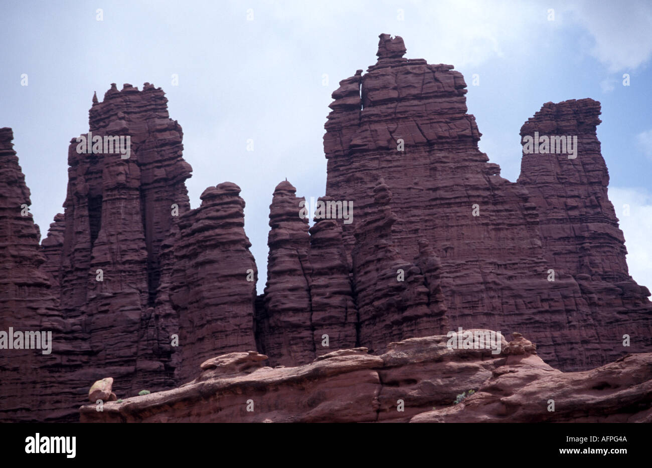 Moab Fisher Towers Stock Photo - Alamy