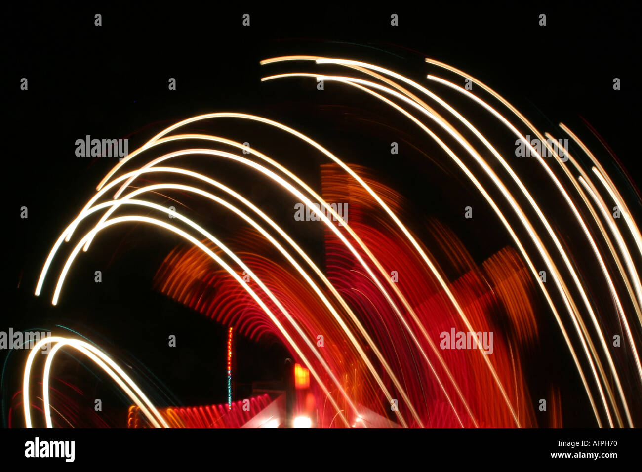 CARNIVAL RIDES Night time on the midway at the Calgary Stampede ...