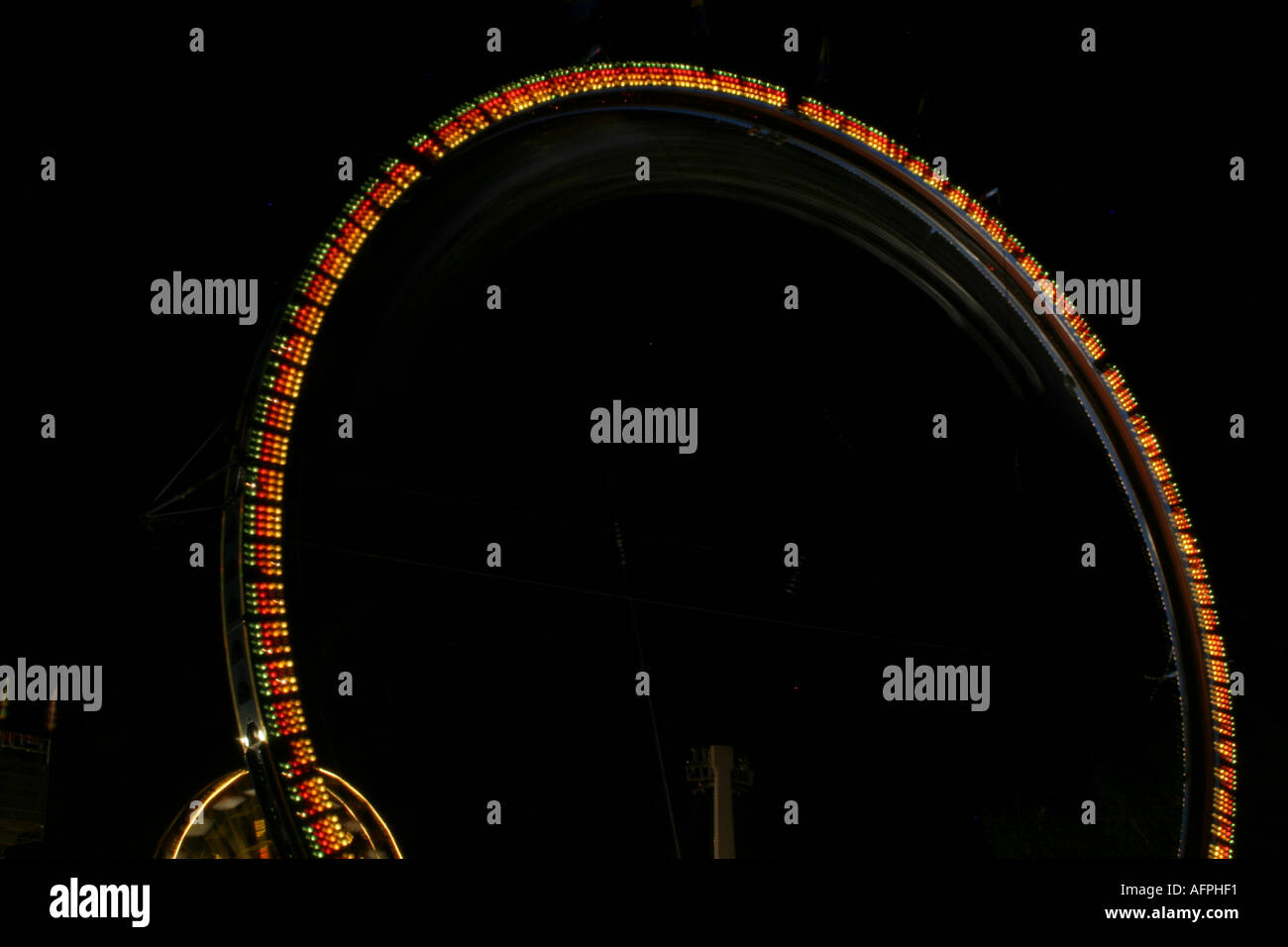 CARNIVAL RIDES Night time on the midway at the Calgary Stampede ...