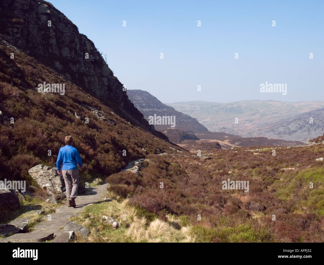 Walking roman steps rhinogs snowdonia hi-res stock photography and ...