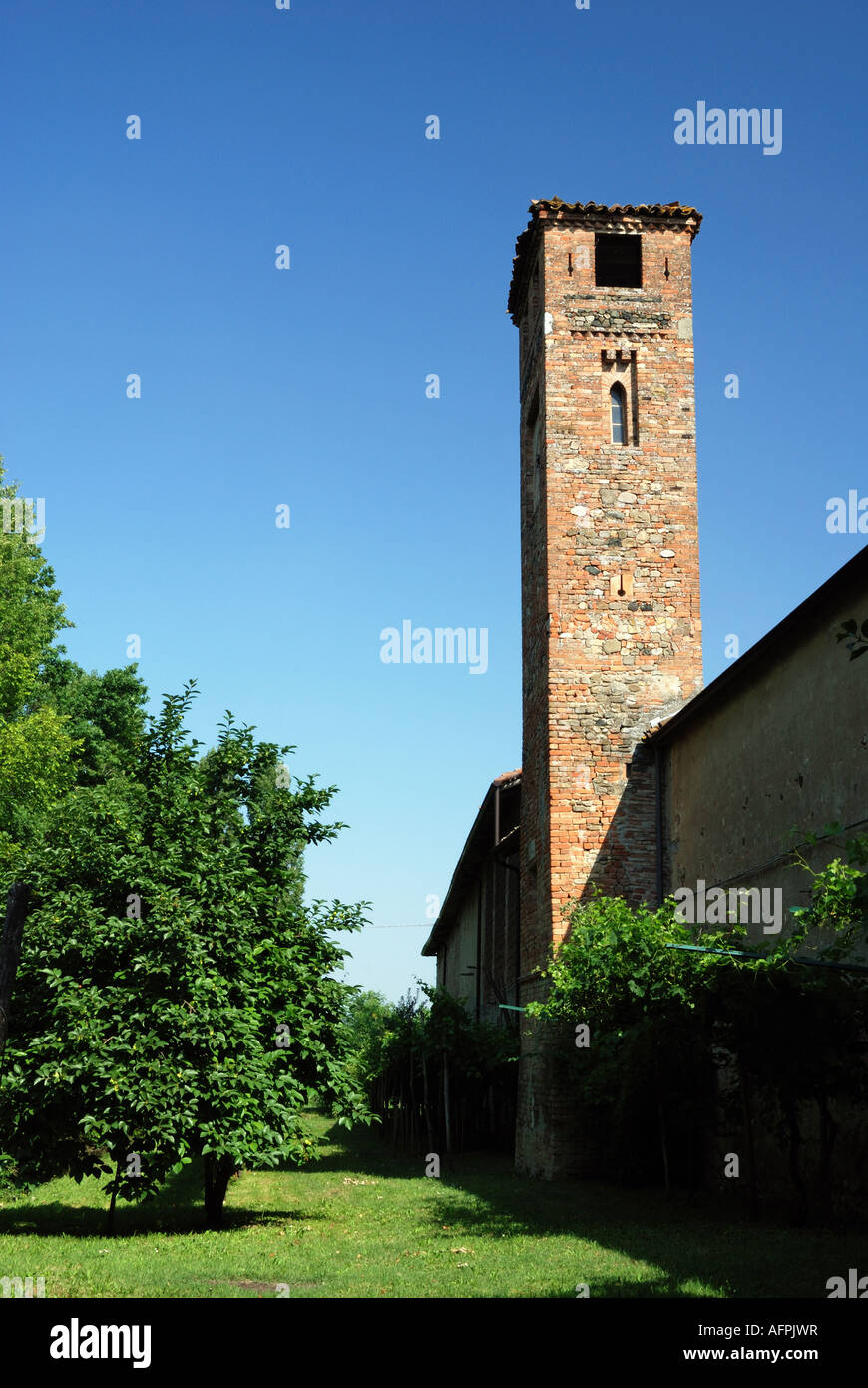 medieval tower in Italy Stock Photo - Alamy