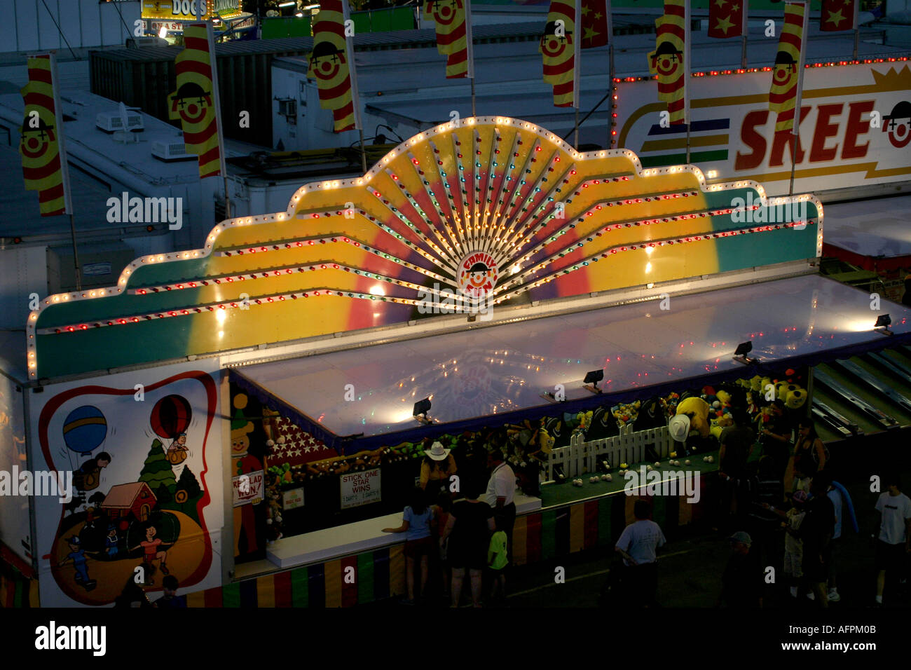 CARNIVAL RIDES Night time on the midway at the Calgary Stampede ...