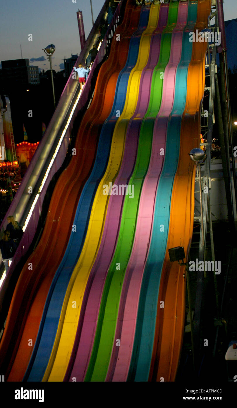 CARNIVAL RIDES Night time on the midway at the Calgary Stampede ...