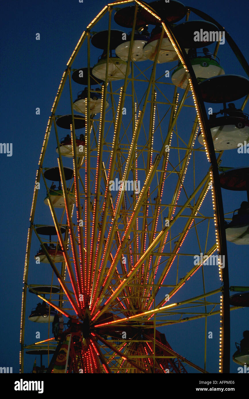 CARNIVAL RIDES Night time on the midway at the Calgary Stampede ...