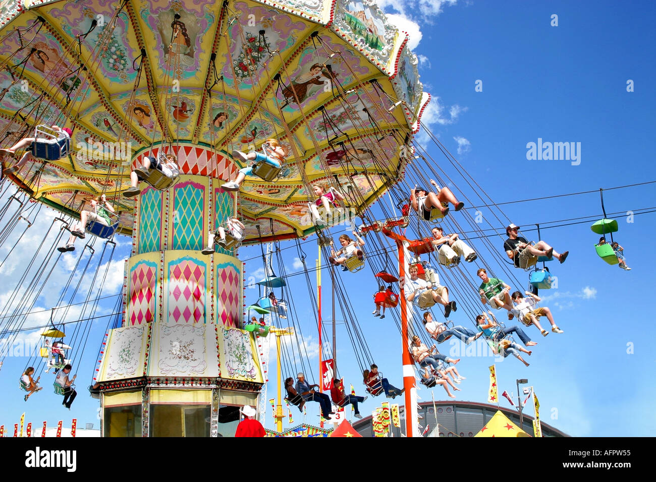 CARNIVAL RIDES at the Calgary Stampede, Calgary, Alberta, Canada Stock ...