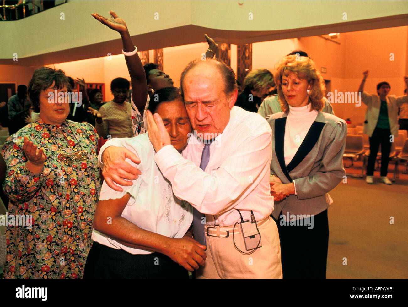 George Canty faith healer at Kensington Temple London. Evangelical ...