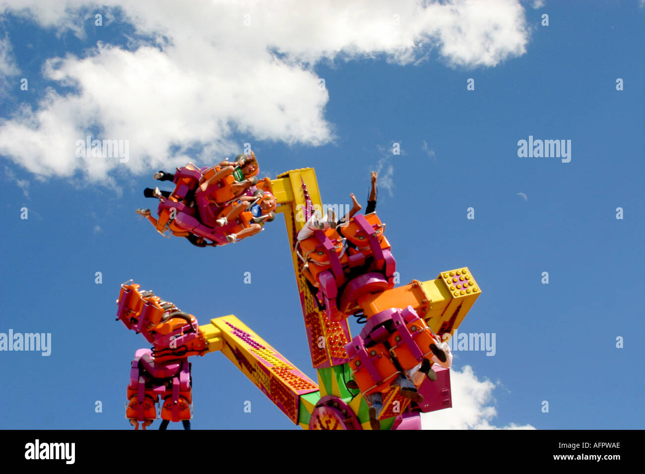 CARNIVAL RIDES at the Calgary Stampede, Calgary, Alberta, Canada Stock ...