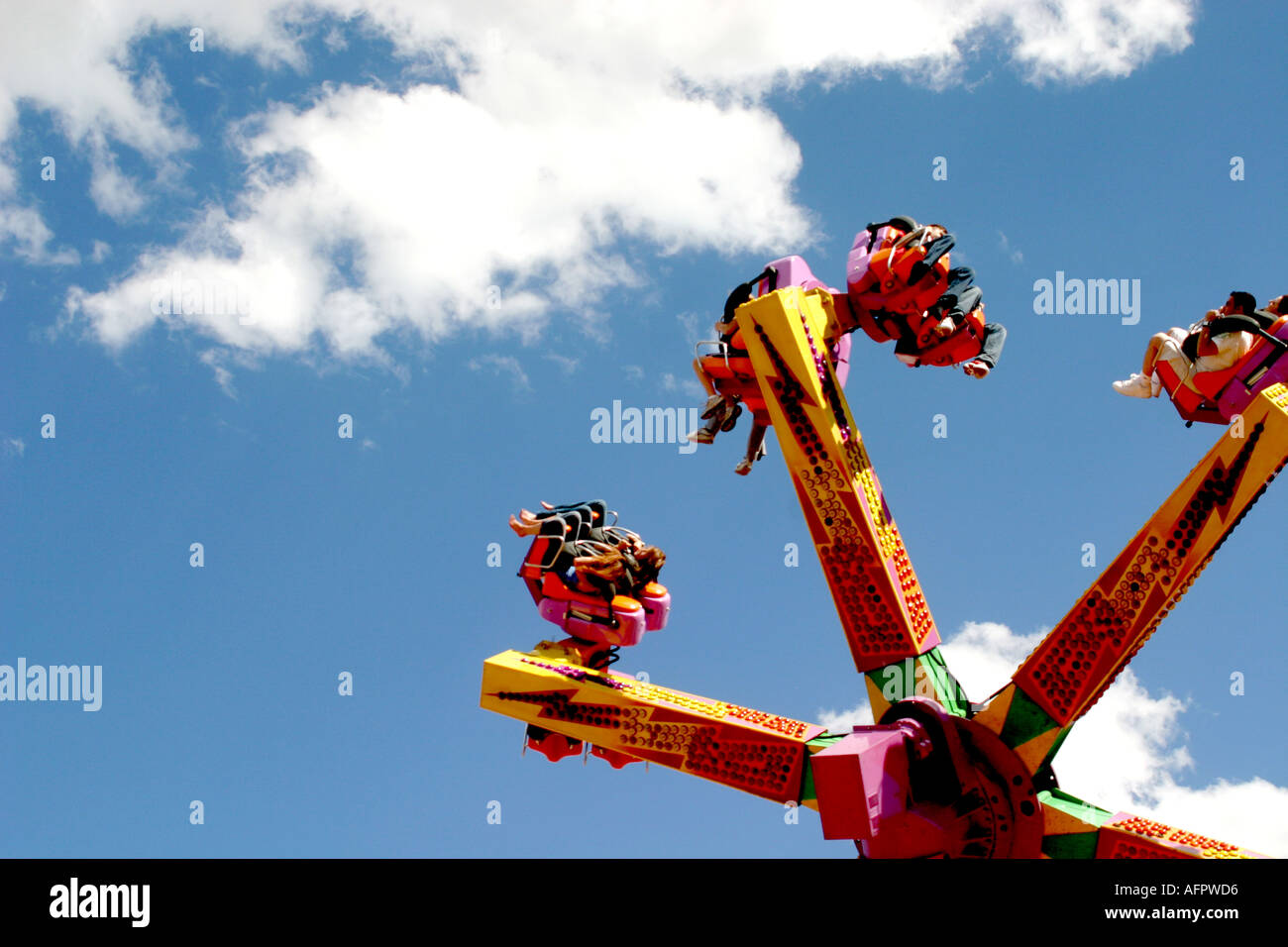 Whirling carnival rides hi-res stock photography and images - Alamy