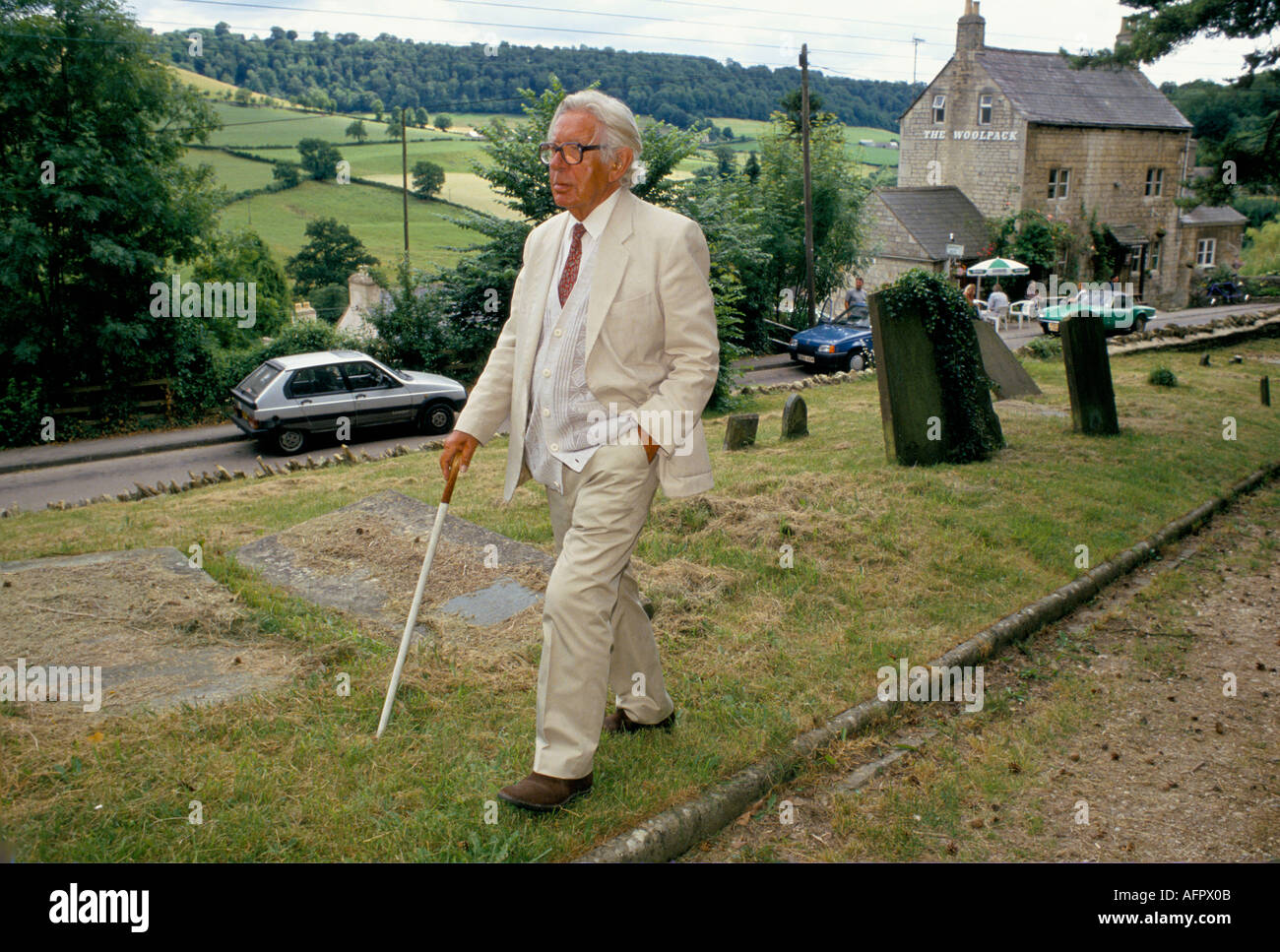 Laurie Lee author in Slad village, the Woolpack his favourite pub in ...