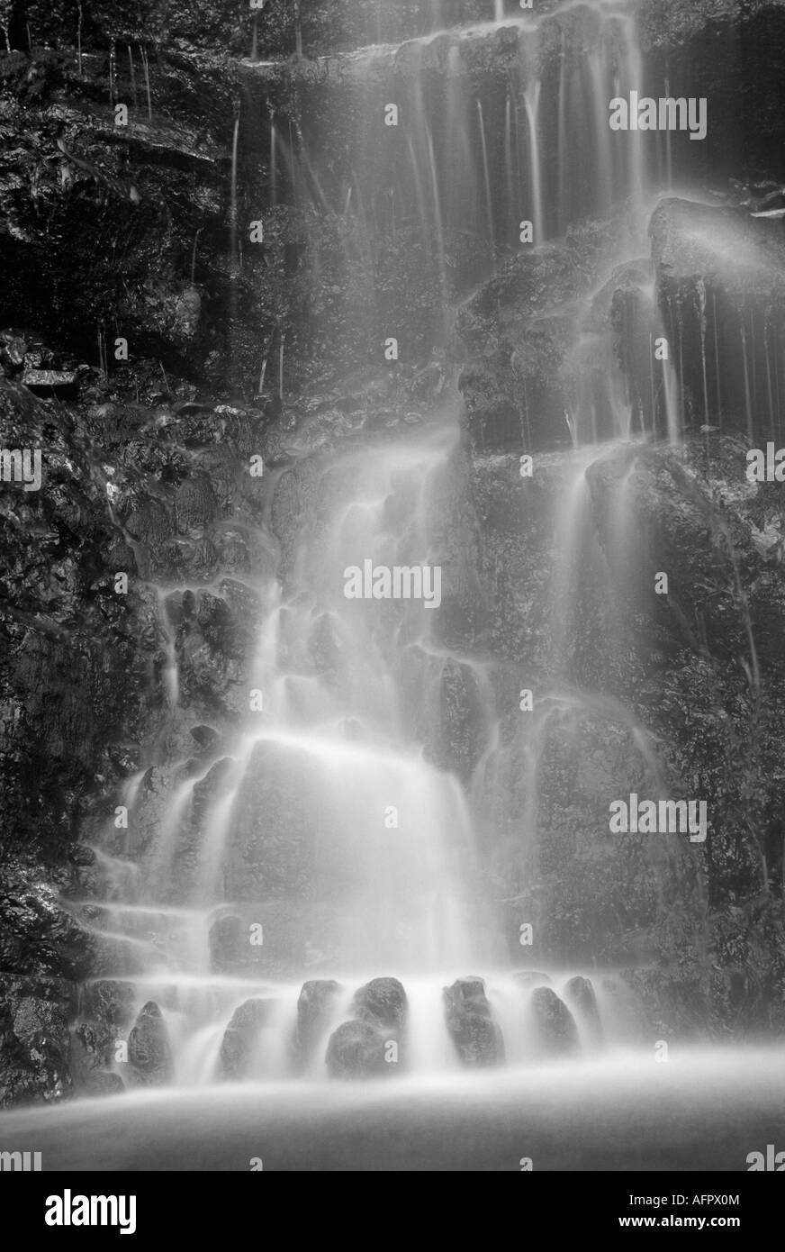 Tightly cropped image of part of Kaledonia Falls Cyprus in Monochrome ...