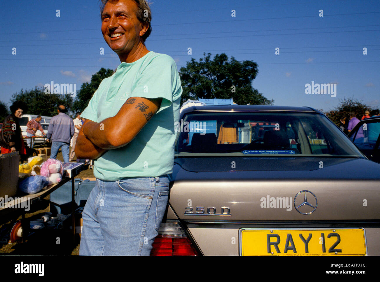 PERSONALISED CAR NUMBER PLATE RAINHAM ESSEX 1991 1990s UK HOMER SYKES ...