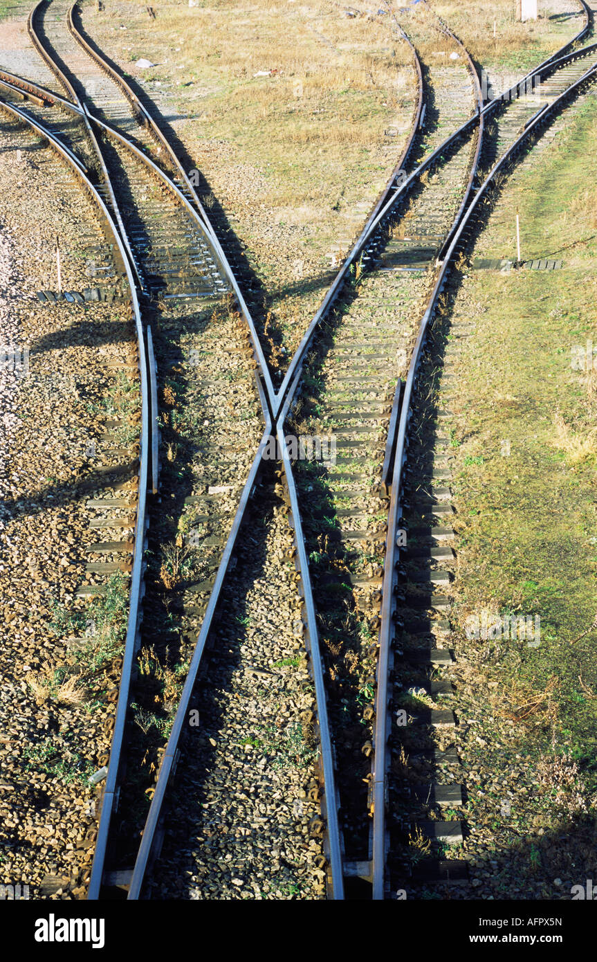 Multiple Bifurcation from an Initial Single Railway Track Stock Photo ...