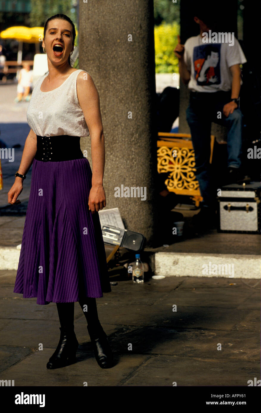 Buskers in Covent Garden central London England. Provide free musical ...