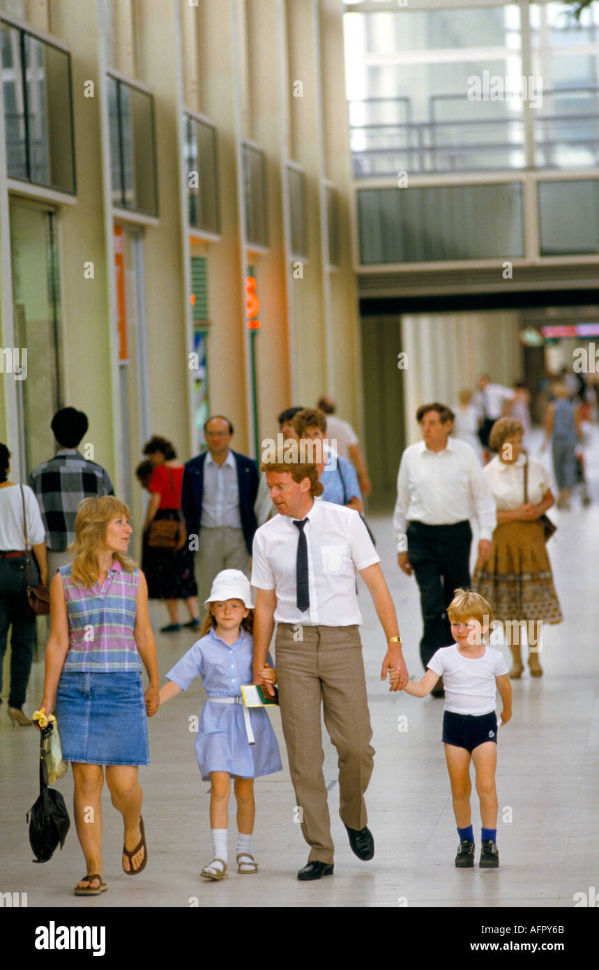 Family day out at Milton Keynes shopping centre or mall Buckinghamshire ...