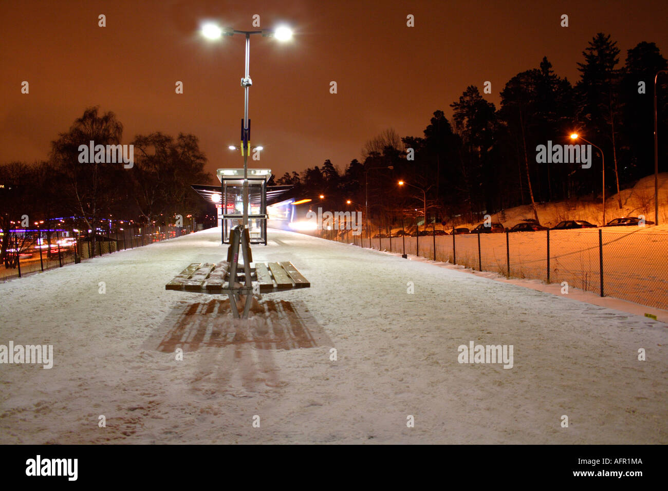 Subwaystation in the winter Stock Photo - Alamy