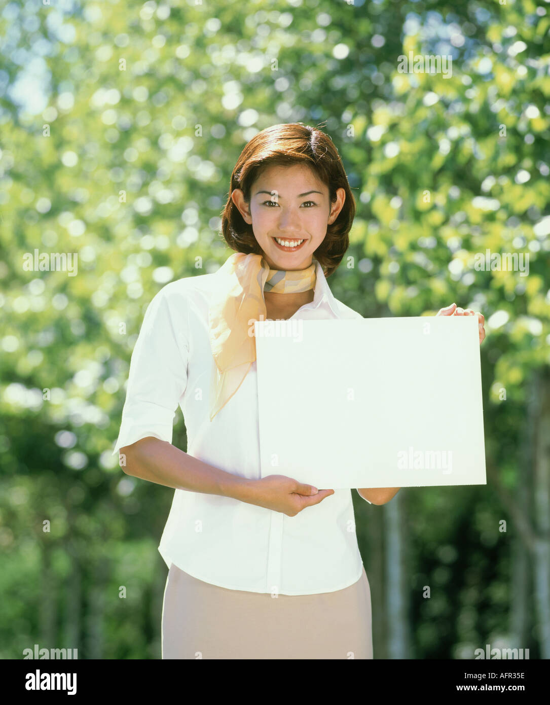 Woman Message Board Stock Photo - Alamy