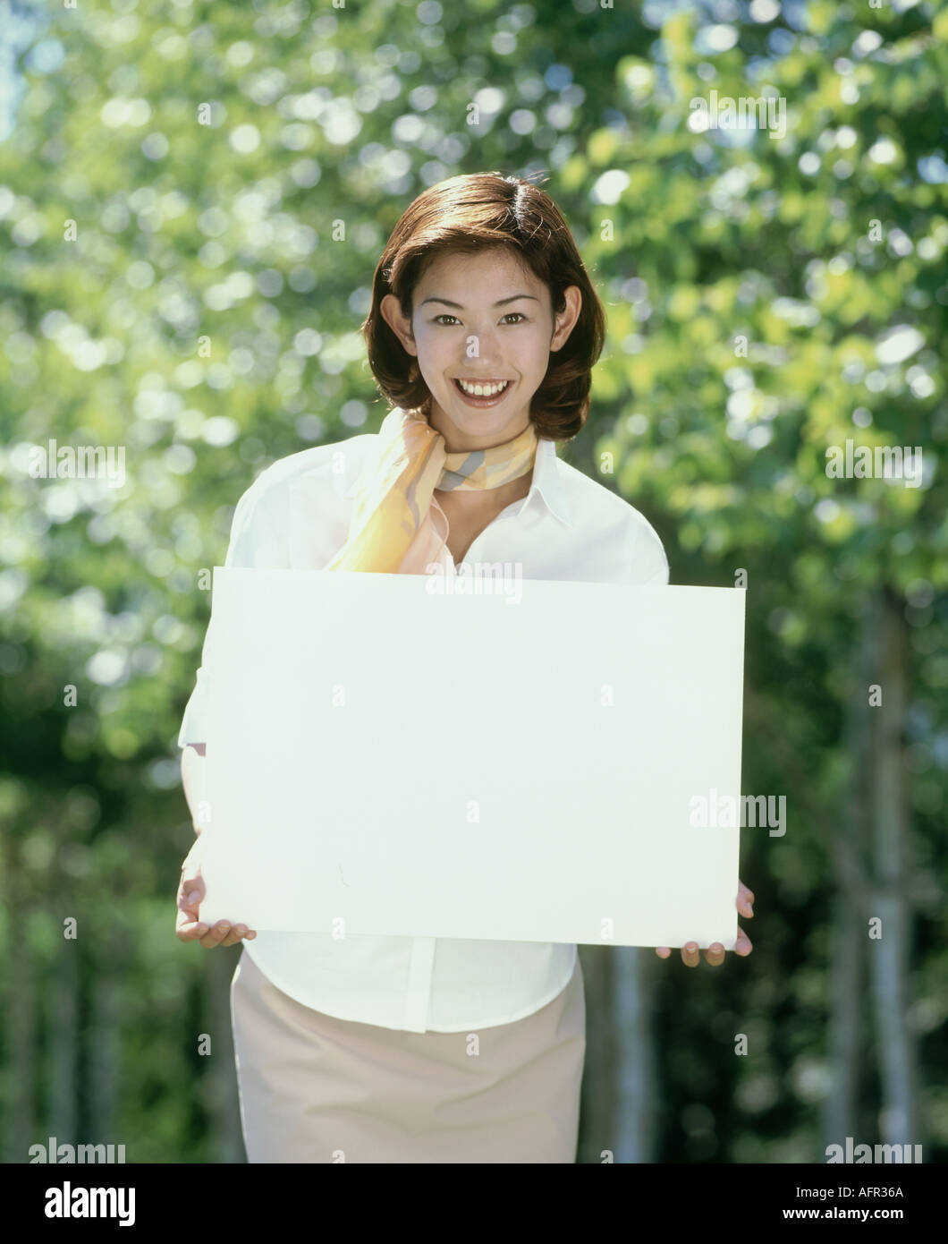Woman Message Board Stock Photo - Alamy