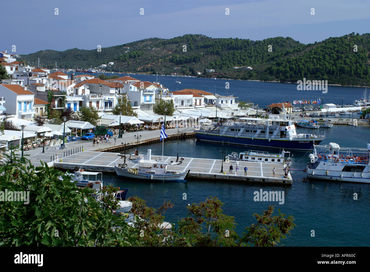 Boats old harbour skiathos town hi-res stock photography and images - Alamy